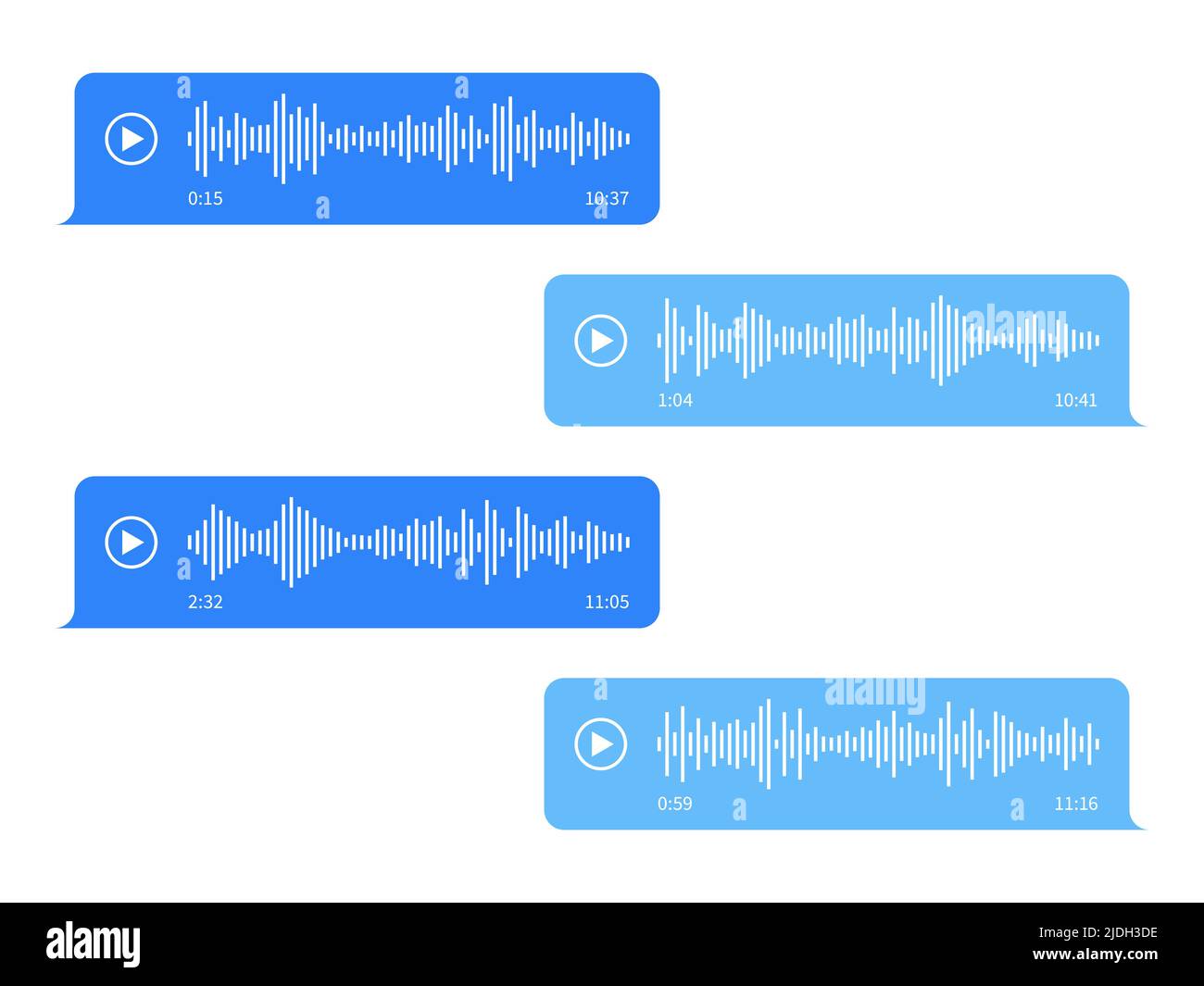 Audio chat. Sound record line. Mobile message application interface ...