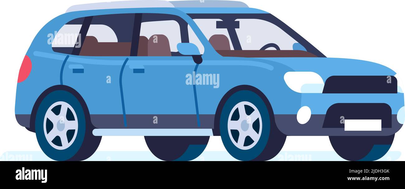 Blue suv icon. Big offroad crossover. Sport utility car Stock Vector ...