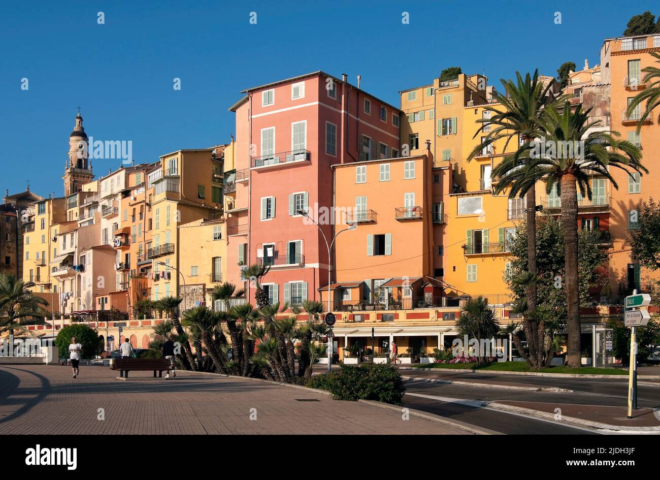 Old town of Menton at the French Rivera, France, Menton Stock Photo - Alamy