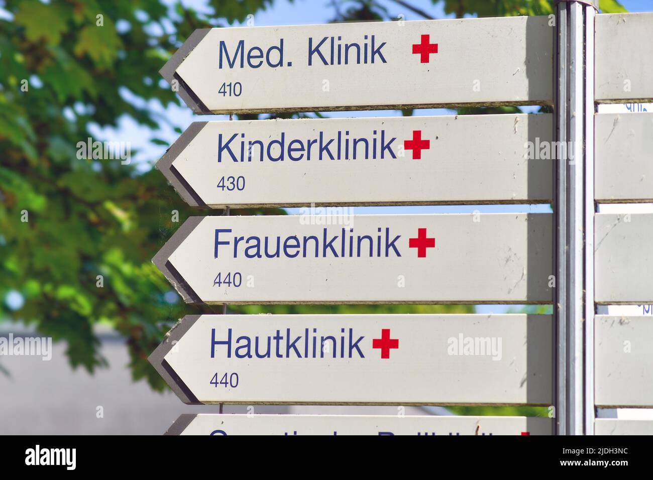 Heidelberg, Germany - June 2022: Road signs pointing direction to ...