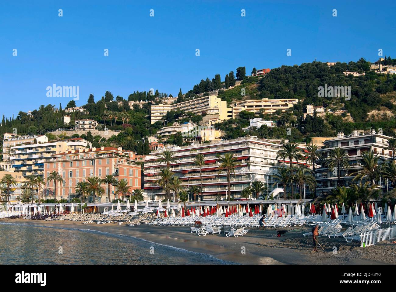 Beach Promenade of Menton at the French Rivera, France, Menton Stock ...