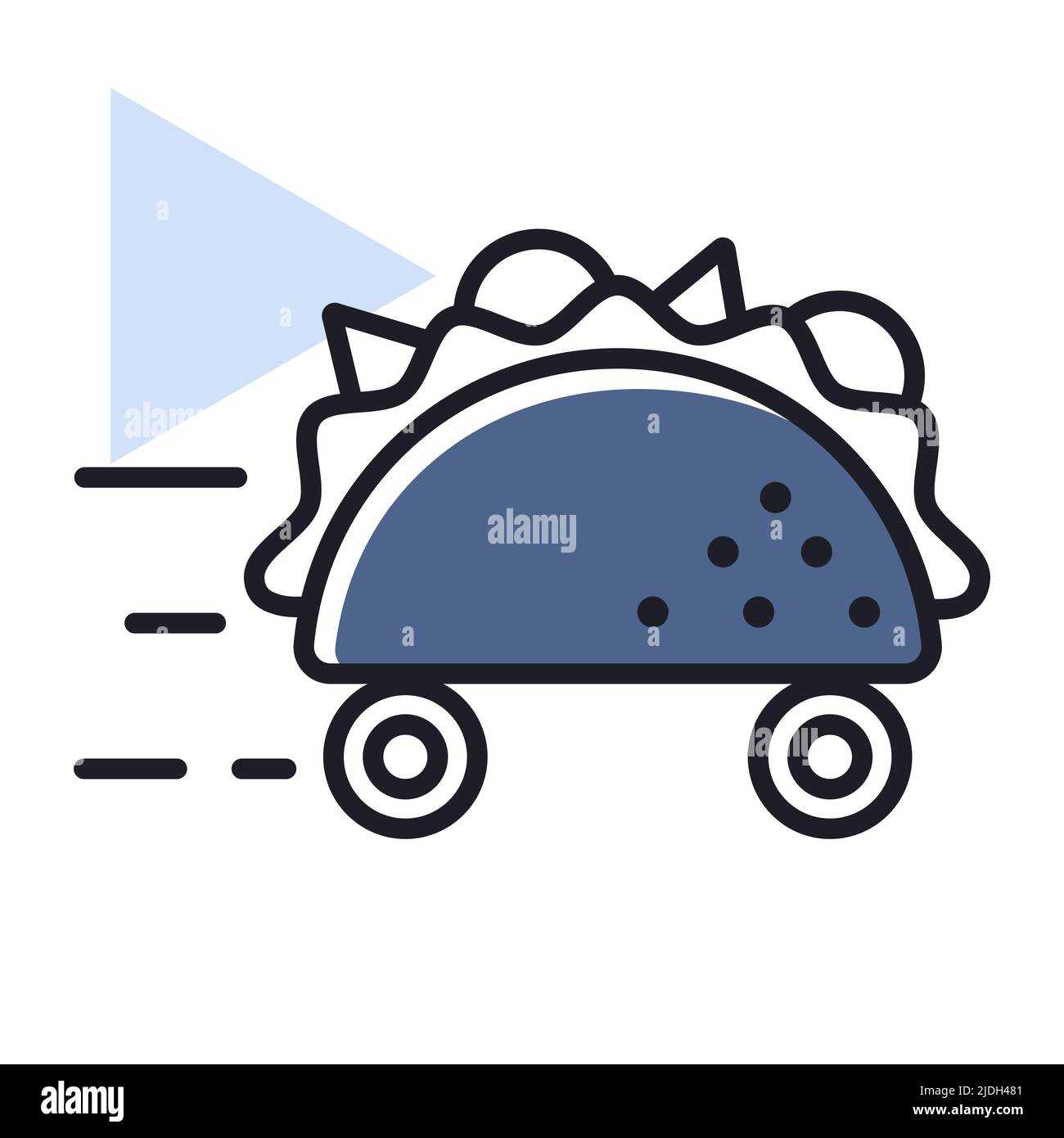 Taco delivery vector isolated icon. Fastfood sign. Graph symbol for ...