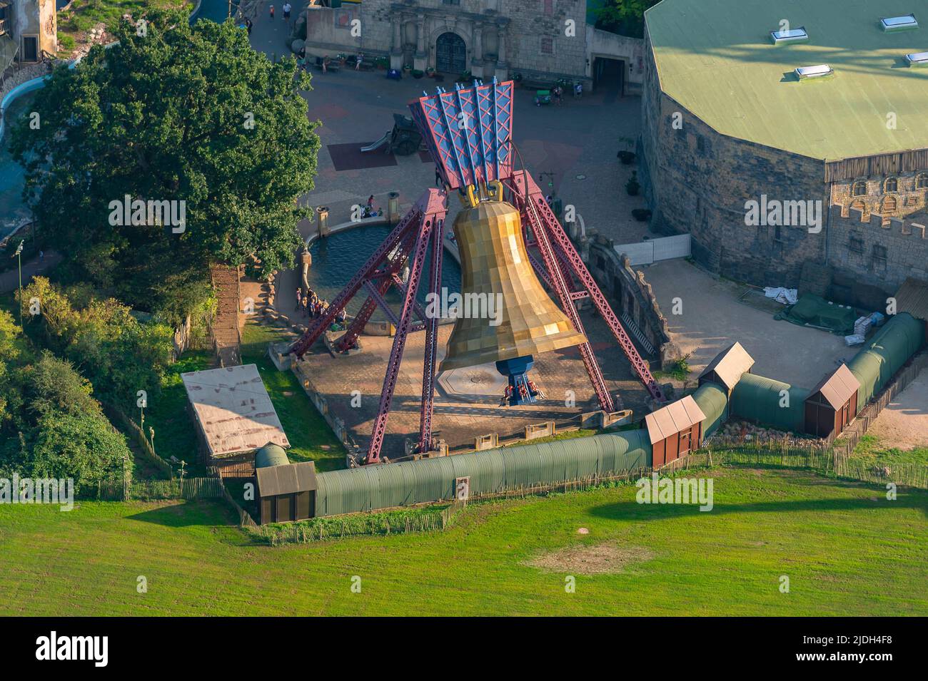 The Bell at the Hansa Park, aerial view 08/31/2019, Germany, Schleswig ...