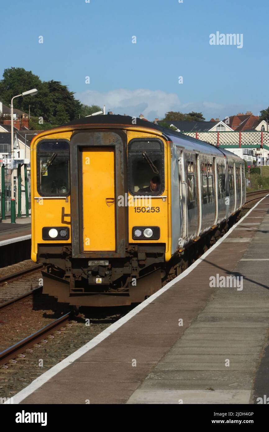 Transport for Wales 2 car class 150 sprinter dmu, unit number 150 253 ...