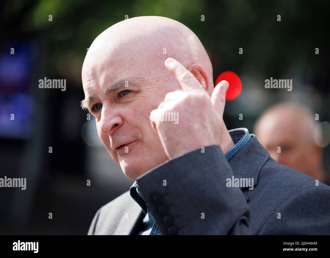 London, UK. 21st June, 2022. General secretary of the RMT Trade Union ...