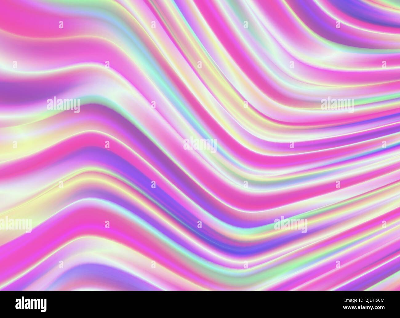 Background with colorful chromatic waves in pink, hologram foil pattern ...