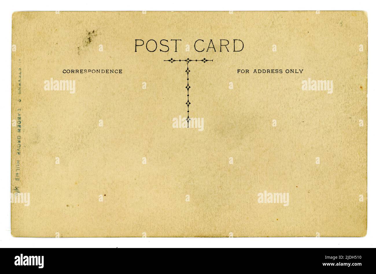 Reverse post WW1 blank unposted postcard, circa 1919, 1920, Manchester ...