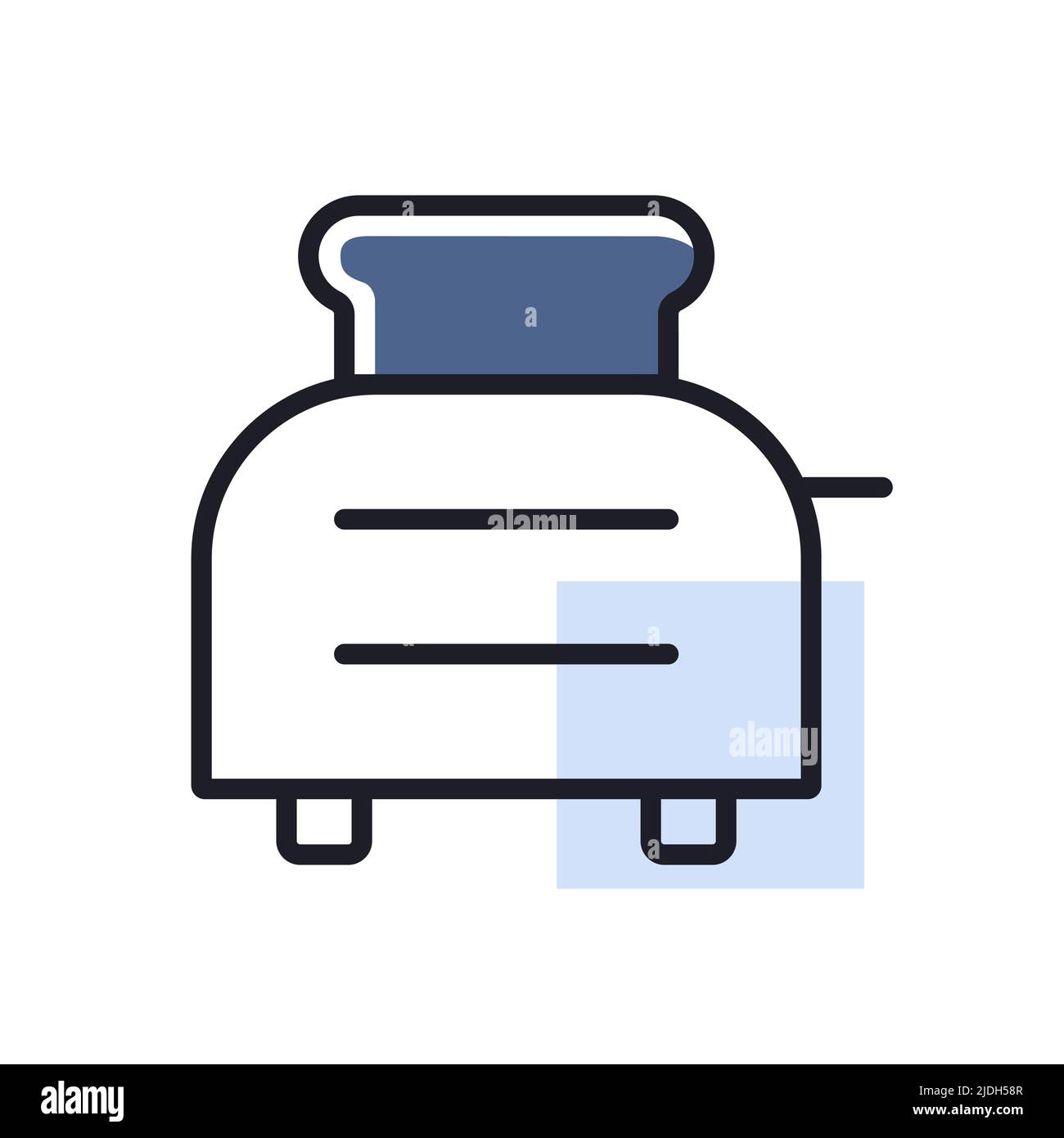 Toaster with toasts vector icon. Kitchen appliance. Graph symbol for ...