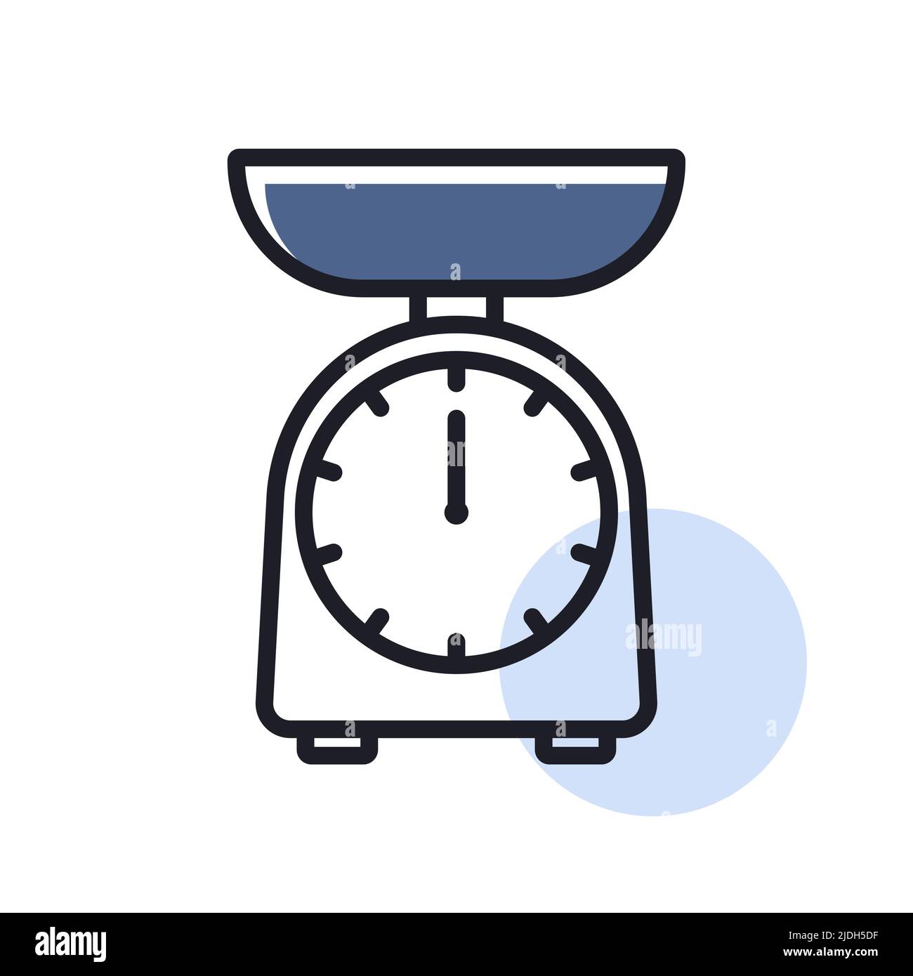 Scales vector icon. Kitchen appliance. Graph symbol for cooking web ...