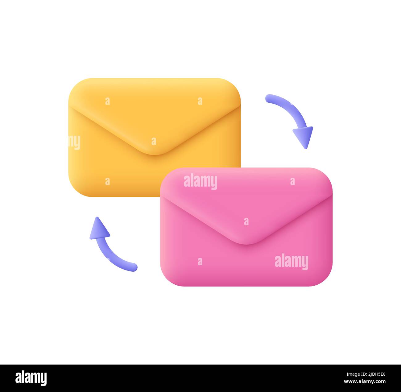 Mail envelopes. Online correspondence, incoming and outgoing mail ...