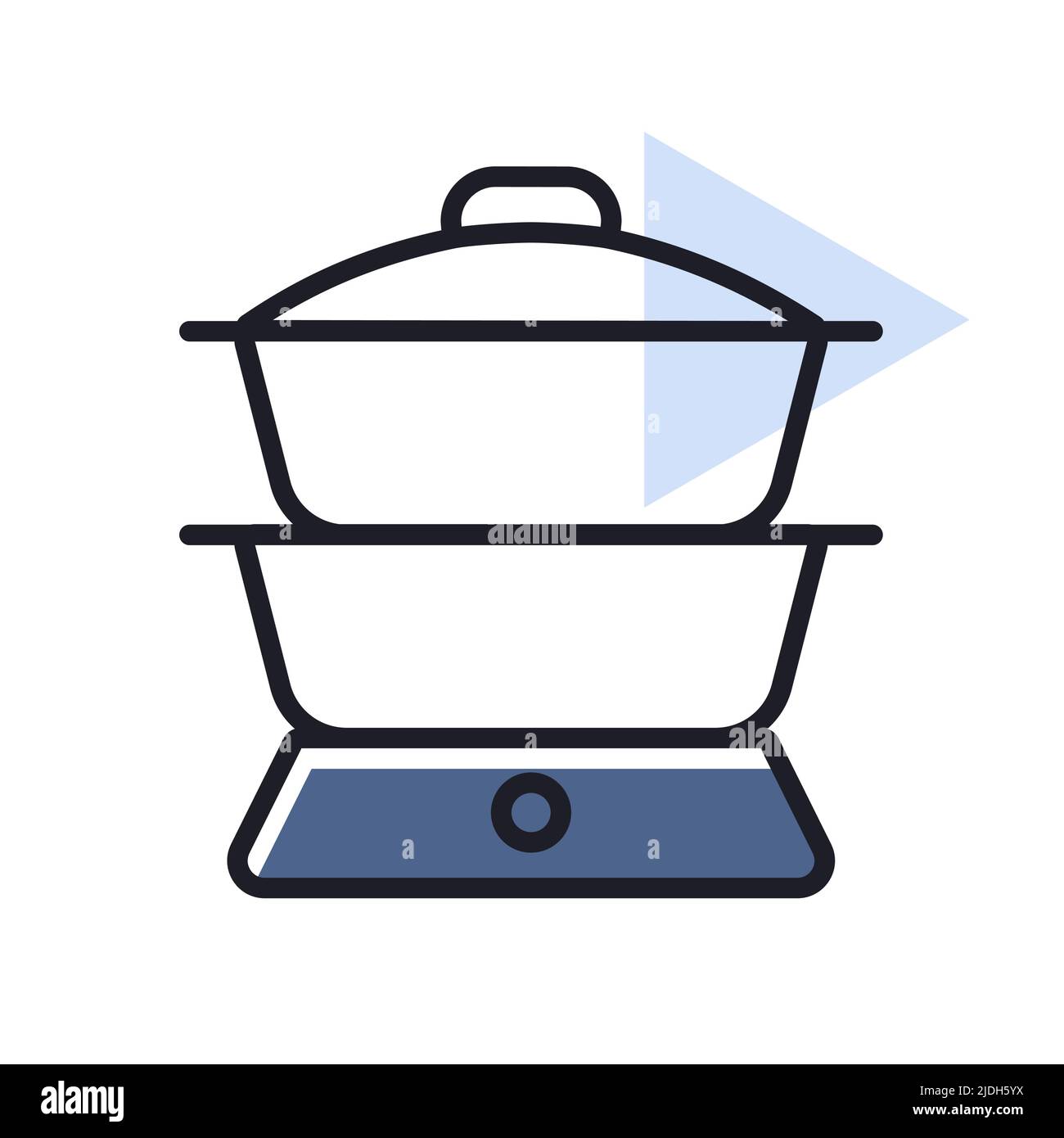 Double boiler vector icon. Kitchen appliance. Graph symbol for cooking ...
