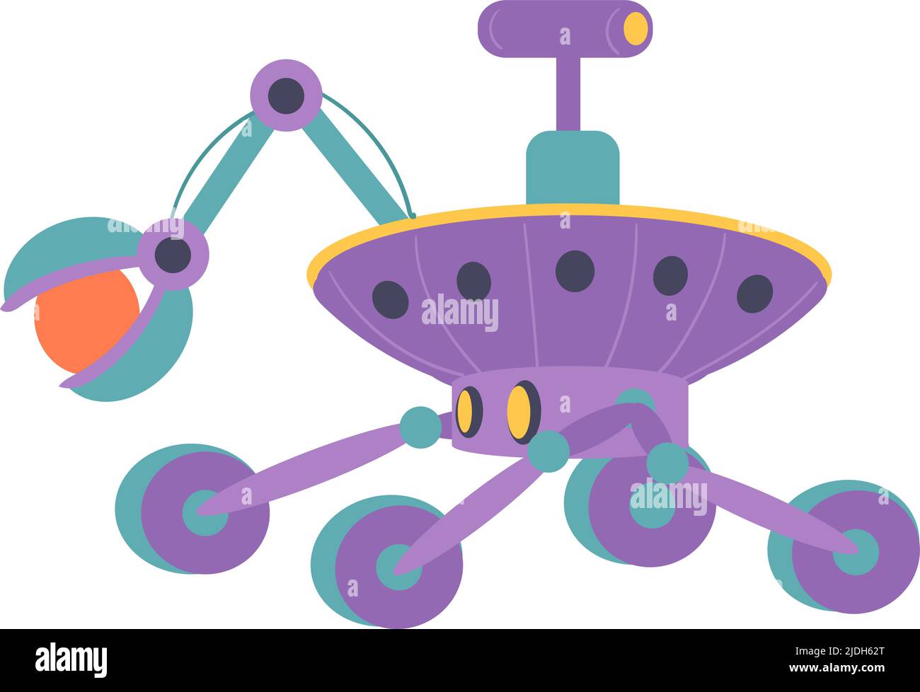 Space rover icon. Cartoon research mission machine Stock Vector Image ...