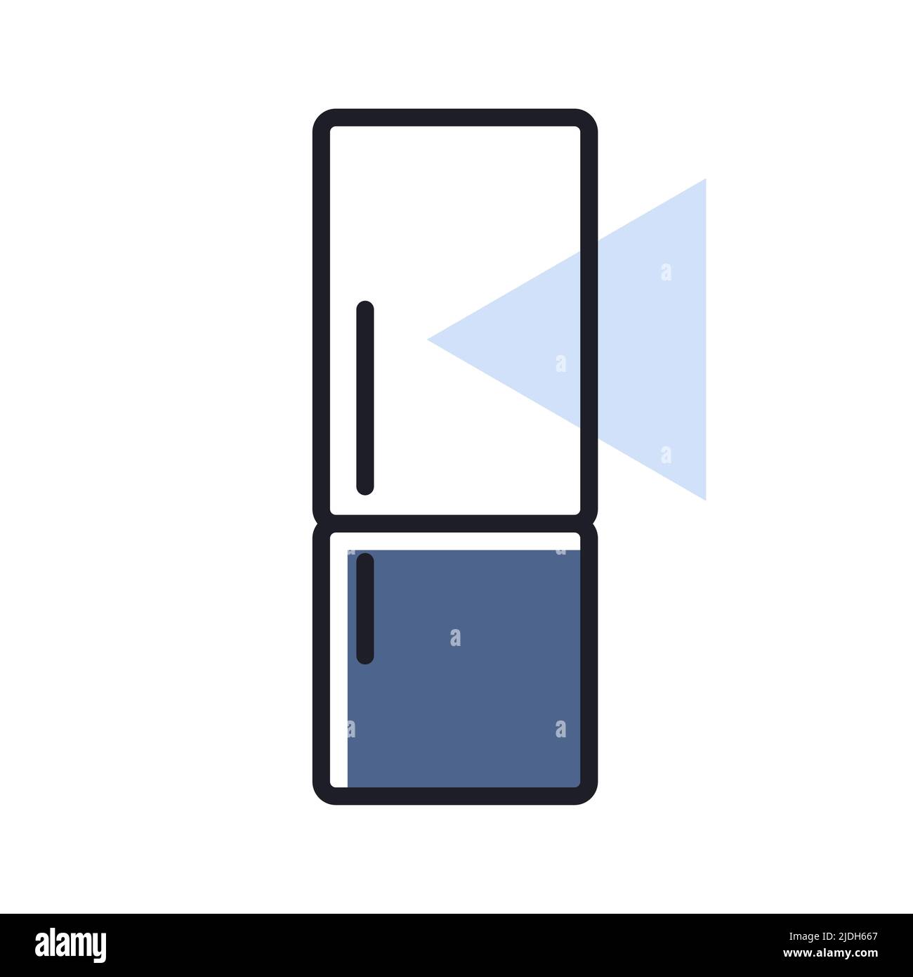 Refrigerator vector icon. Electric kitchen appliance. Graph symbol for ...