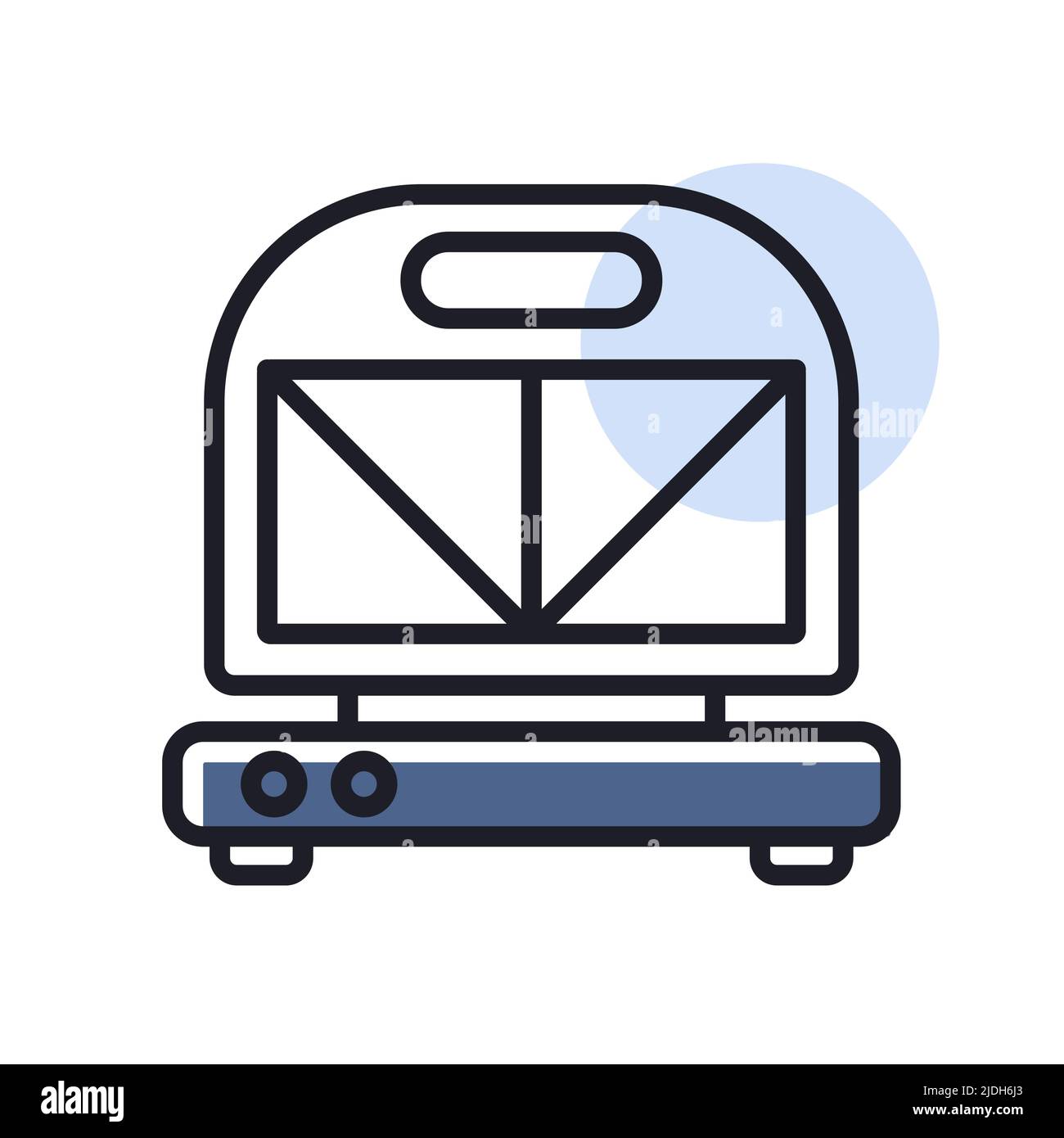 Kitchen sandwich maker vector icon. Electric kitchen appliance. Graph ...