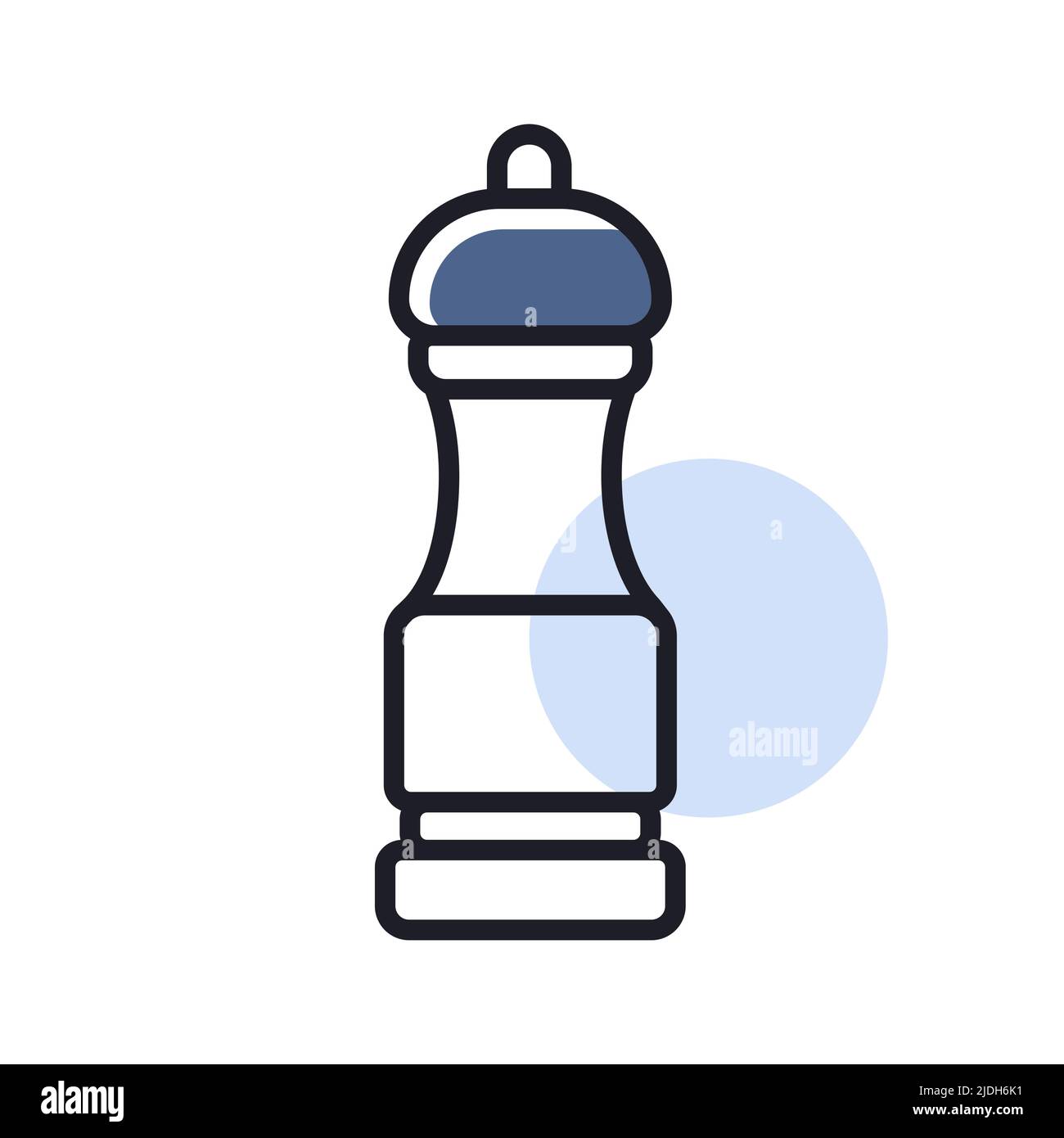 Pepper mill spice grinder vector icon. Kitchen appliance. Graph symbol ...
