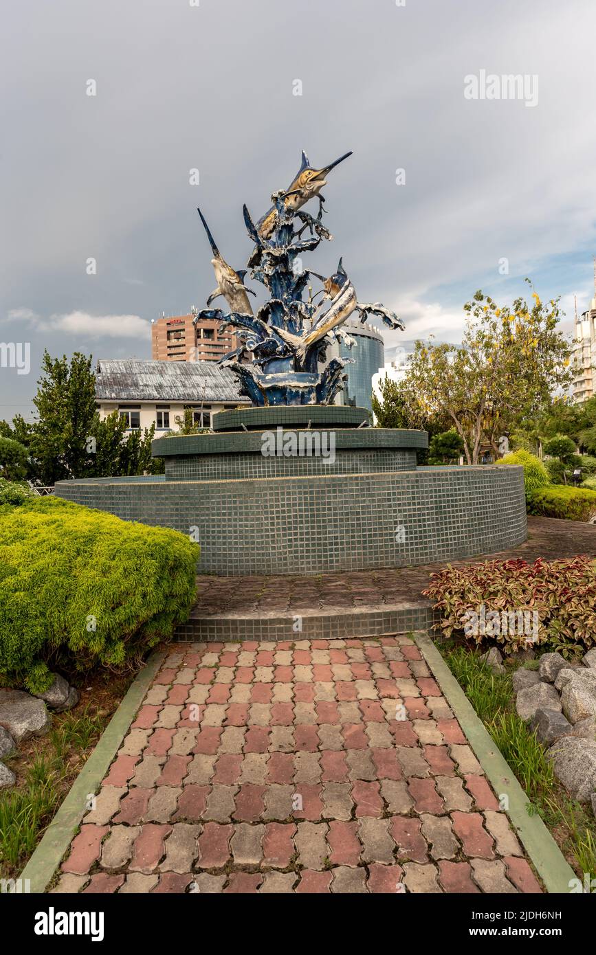 Labuan, Malaysia-June 06, 2021: View of the street in center of the ...