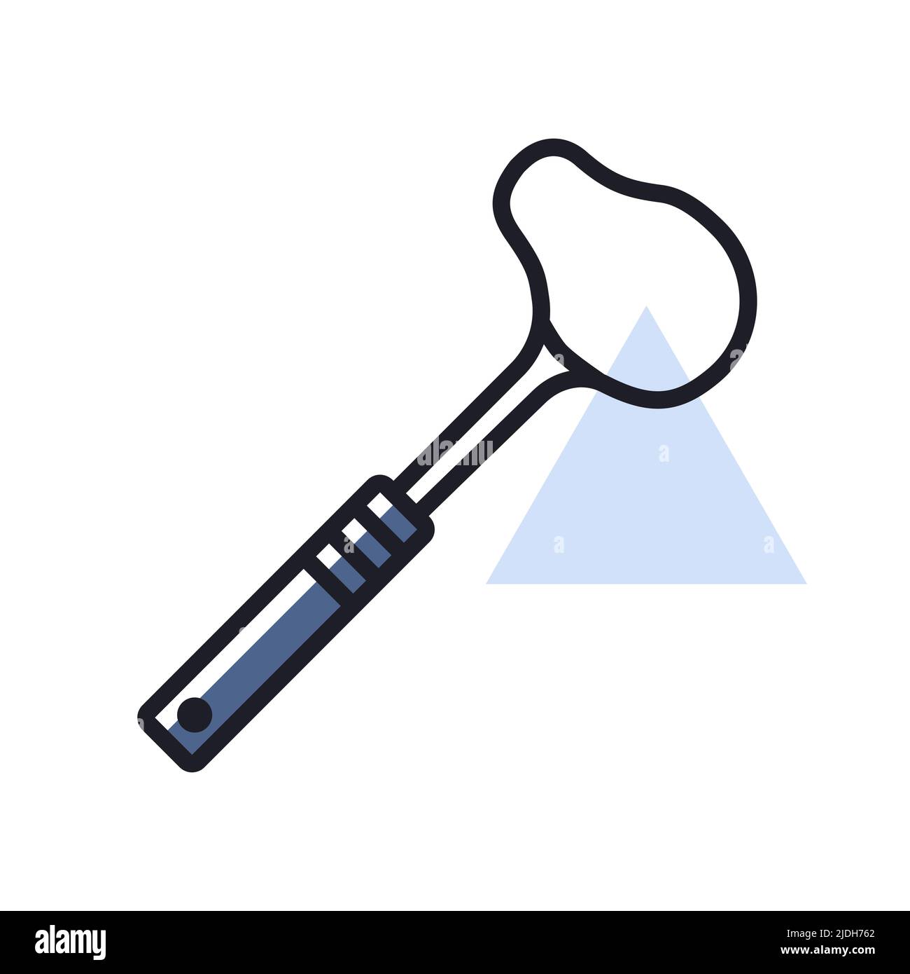 Soup ladle vector isolated icon. Kitchen appliances. Graph symbol for ...