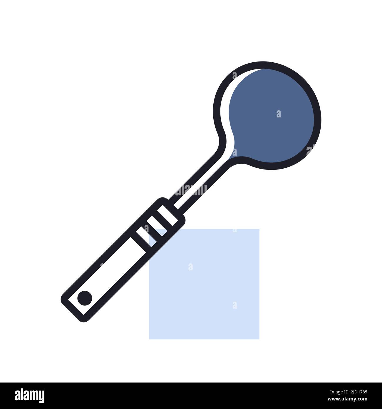 Ice cream spoon vector isolated icon. Kitchen appliances. Graph symbol ...