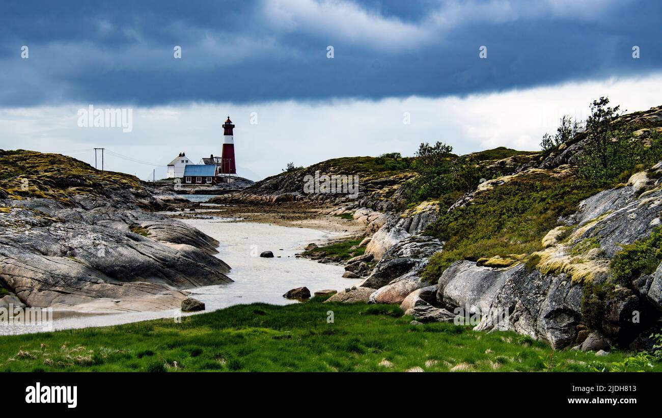 Tranoy Lighthouse Norway Stock Photo - Alamy