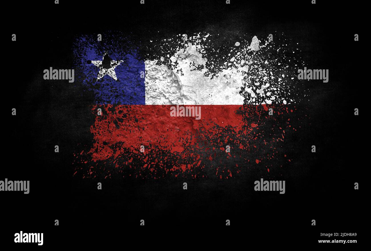Chile brush flag hi-res stock photography and images - Alamy