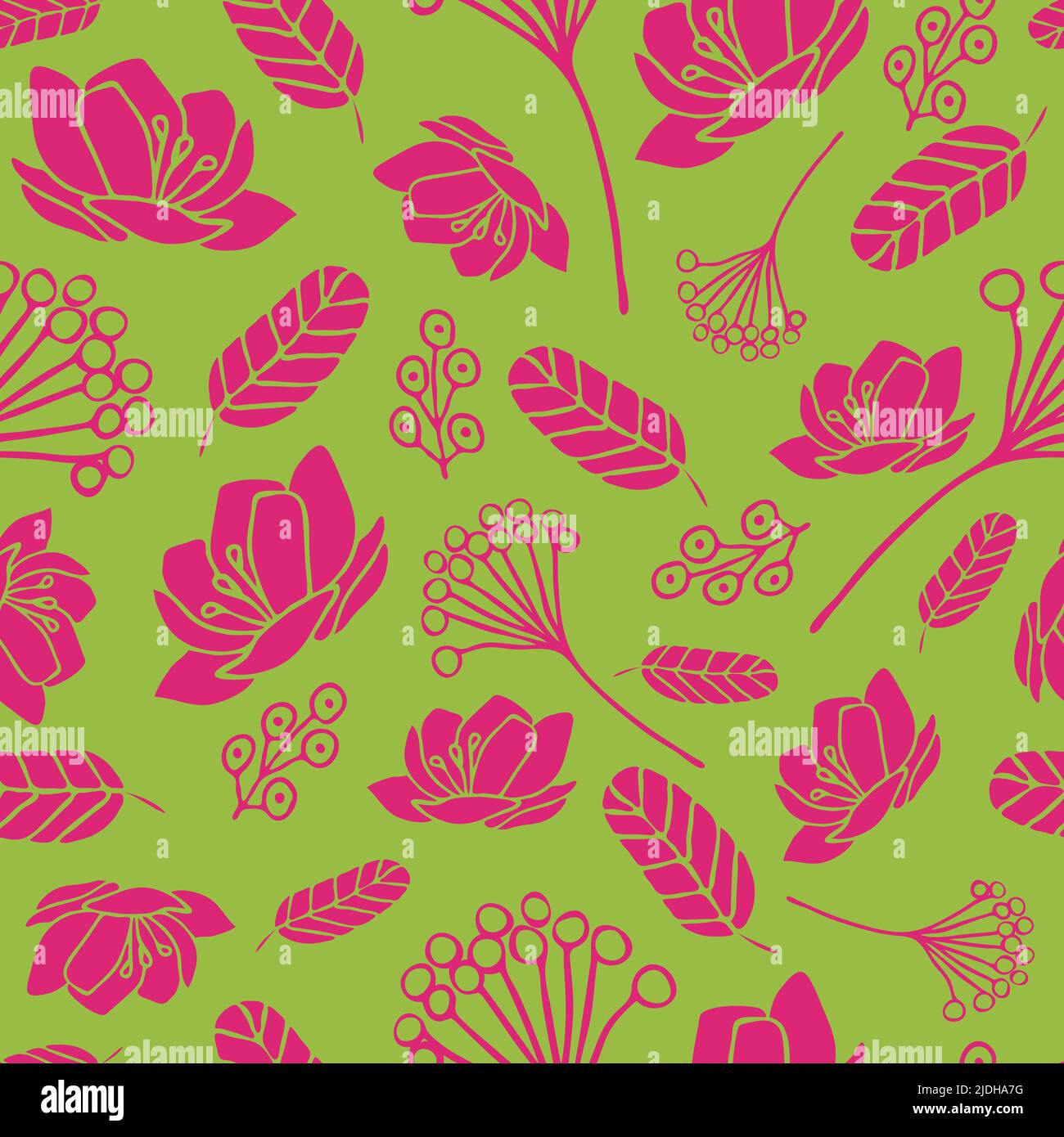 Pink blossom on ornamental Stock Vector Images - Alamy