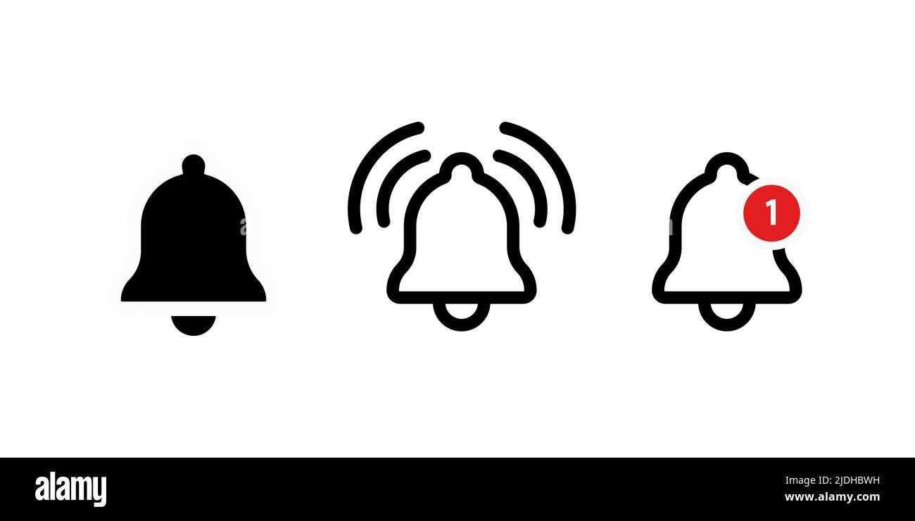 Notification icon in trendy flat style. New message call symbol for ...