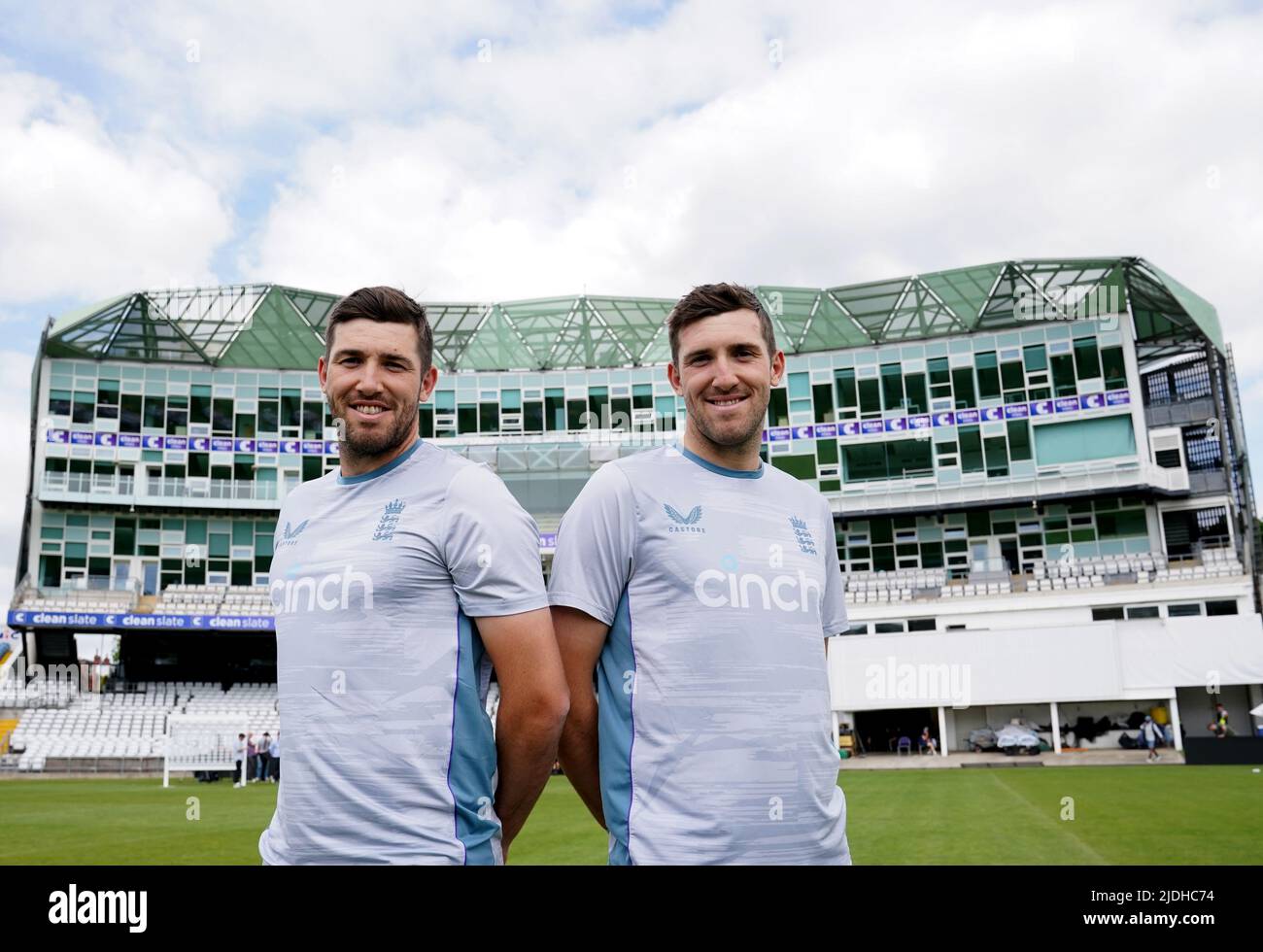 Jamie Overton (left) and Craig Overton during a nets session at Emerald ...