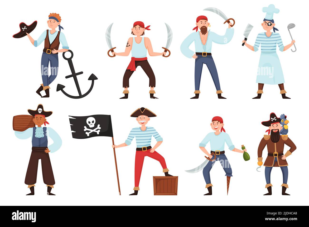 Cartoon pirates crew Stock Vector Images - Alamy
