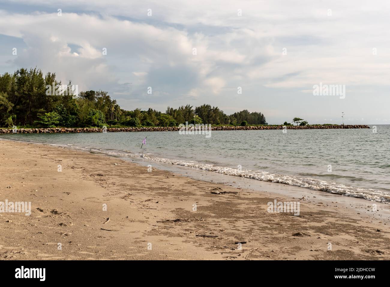 Labuan, Malaysia-June 06, 2021: View of the street in center of the ...