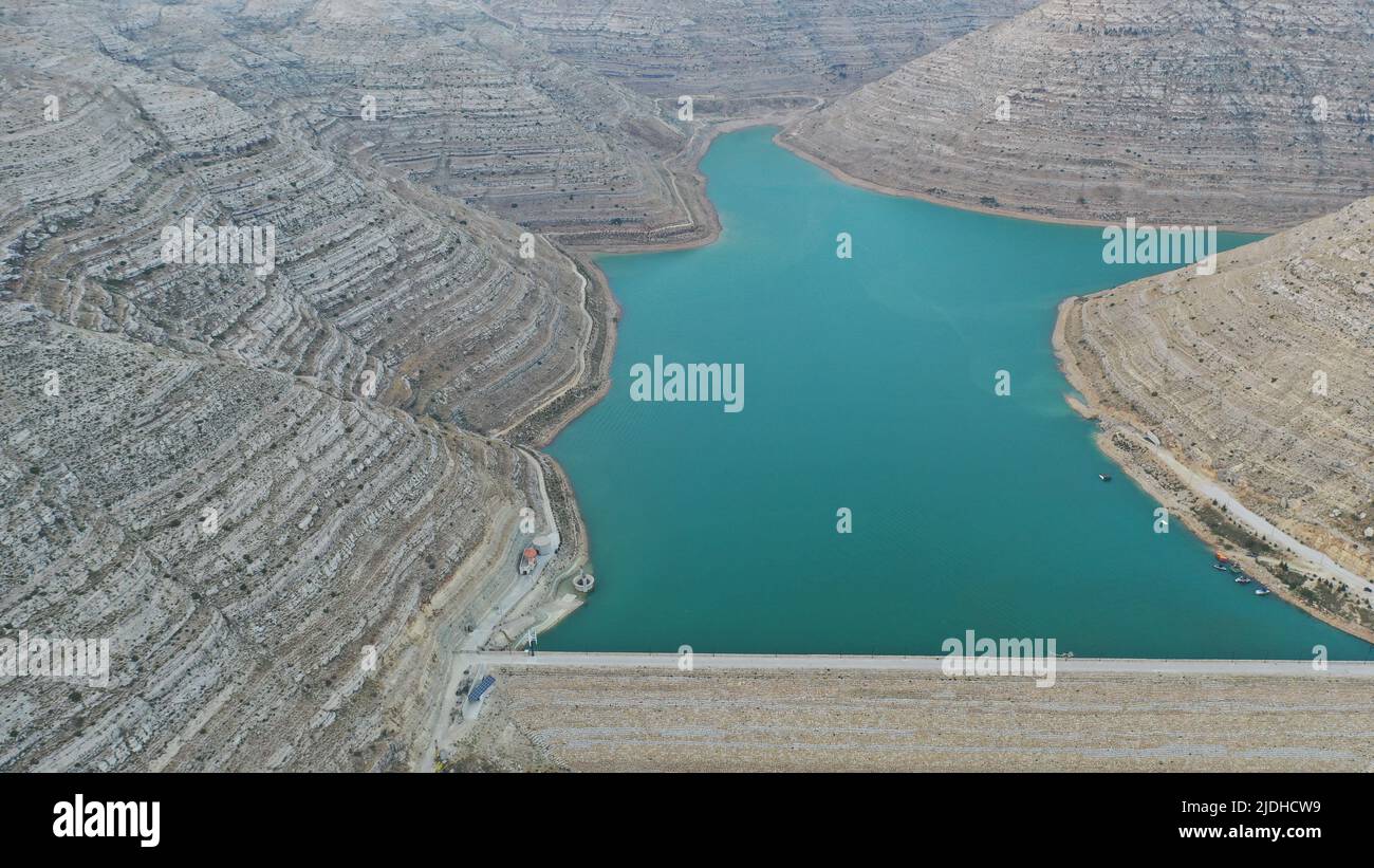 Chabrouh water dam in Faraya, Lebanon, Middle East with a big reservoir ...