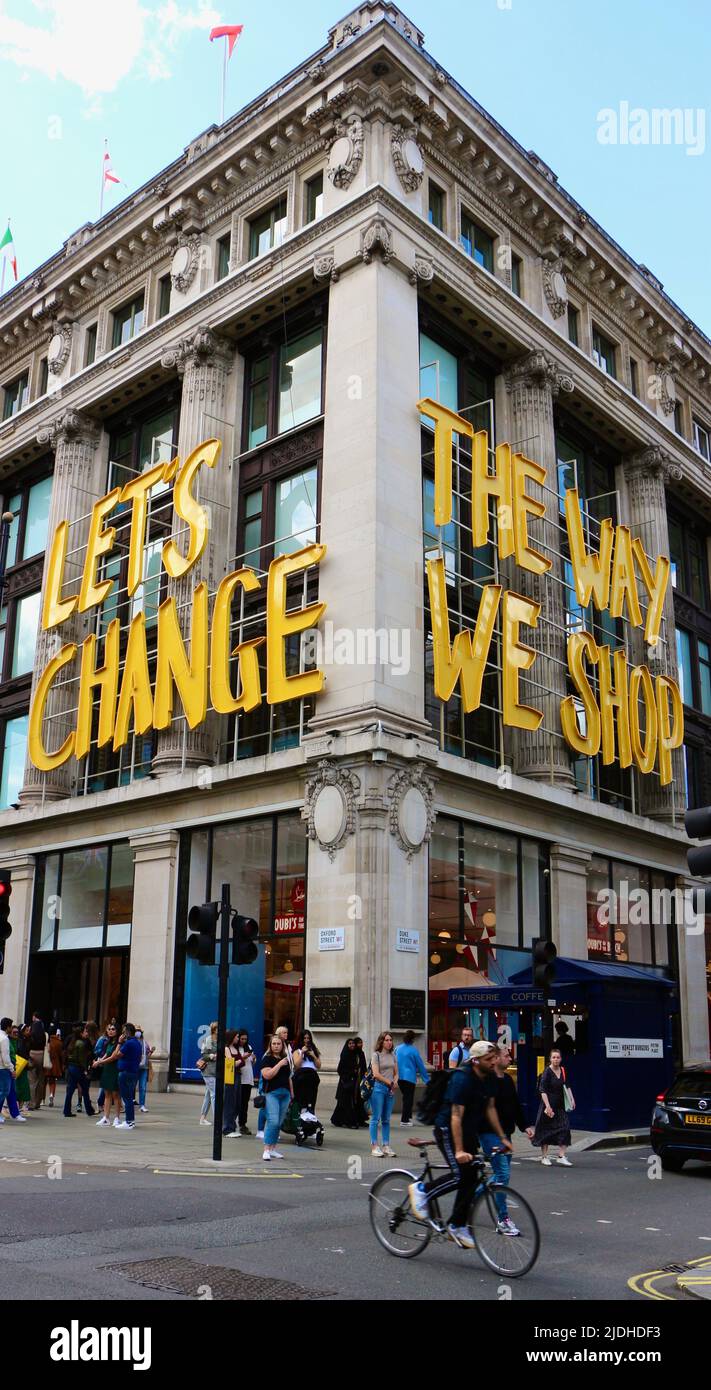 Oxford Street London England UK near the famous department store ...