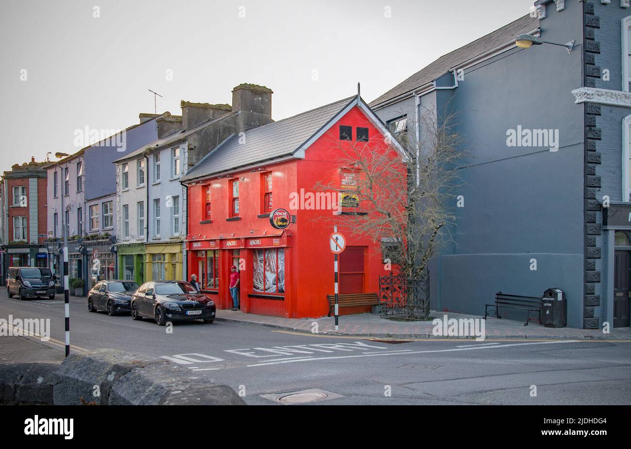 BANDON, COUNTY CORK, IRELAND. MARCH 29, 2022. Apache Pizza facade ...