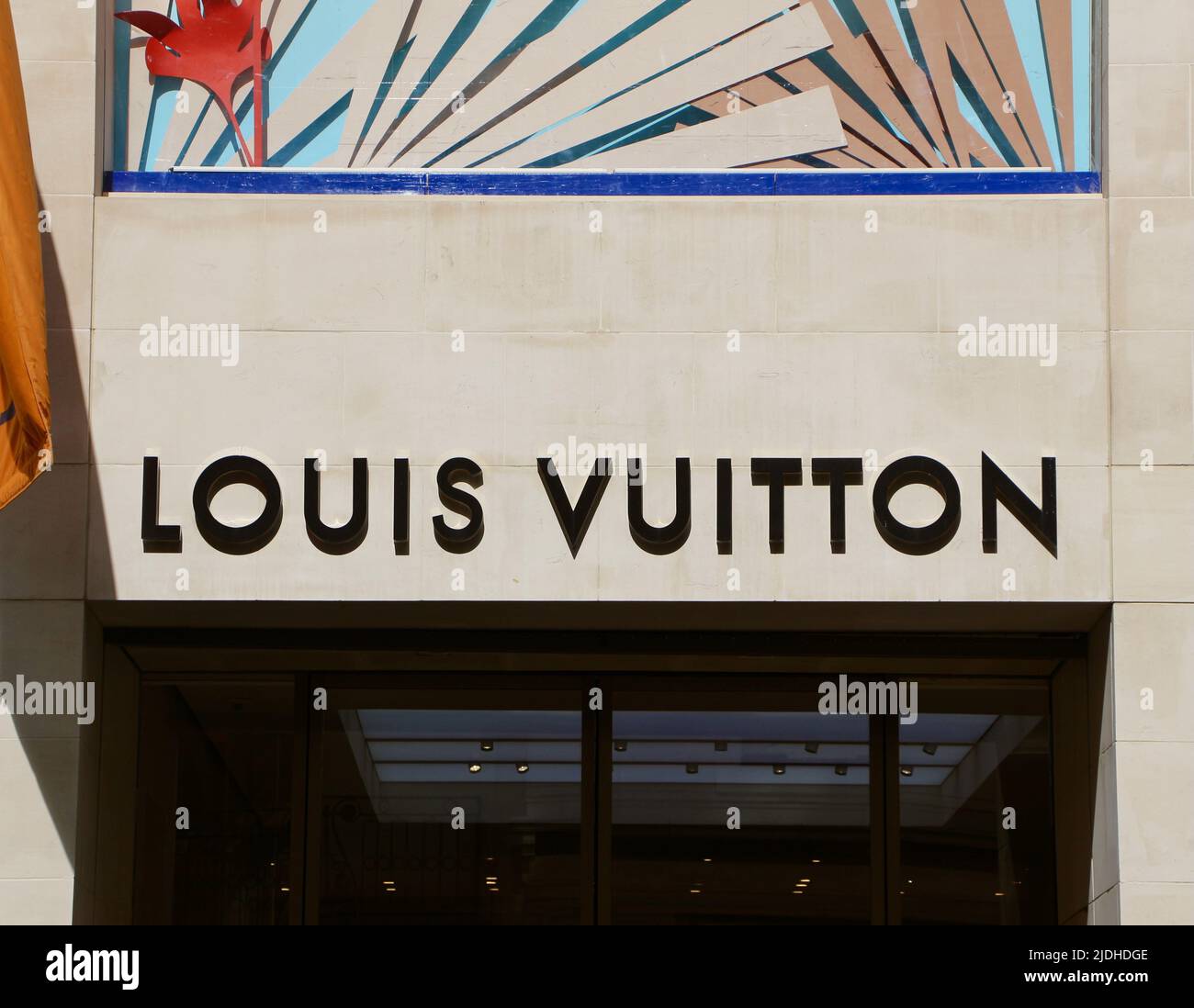 Louis Vuitton entrance sign Bond Street London England UK Stock Photo ...
