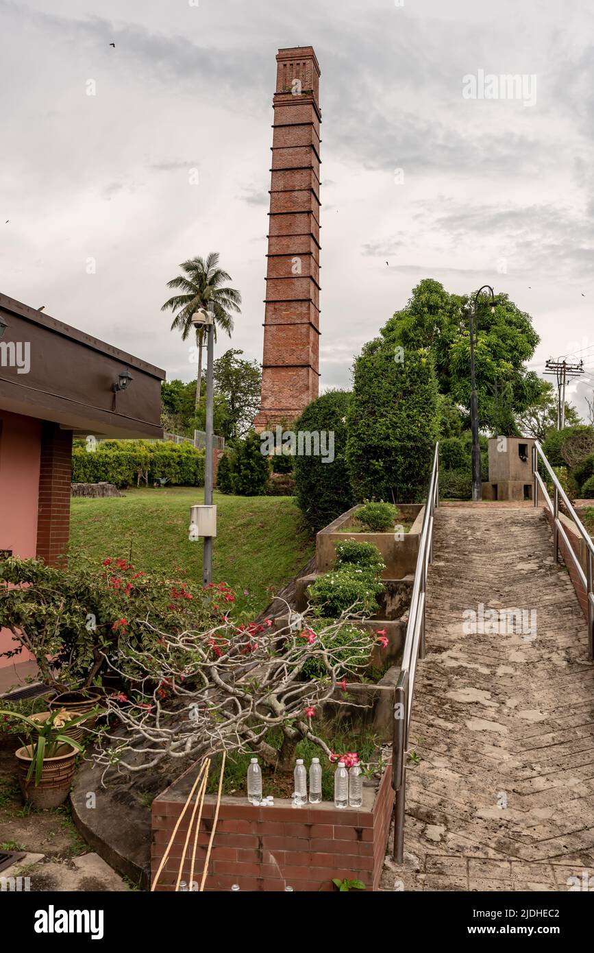 Labuan, Malaysia-June 10, 2021: View of the Labuan Chimney tower ...