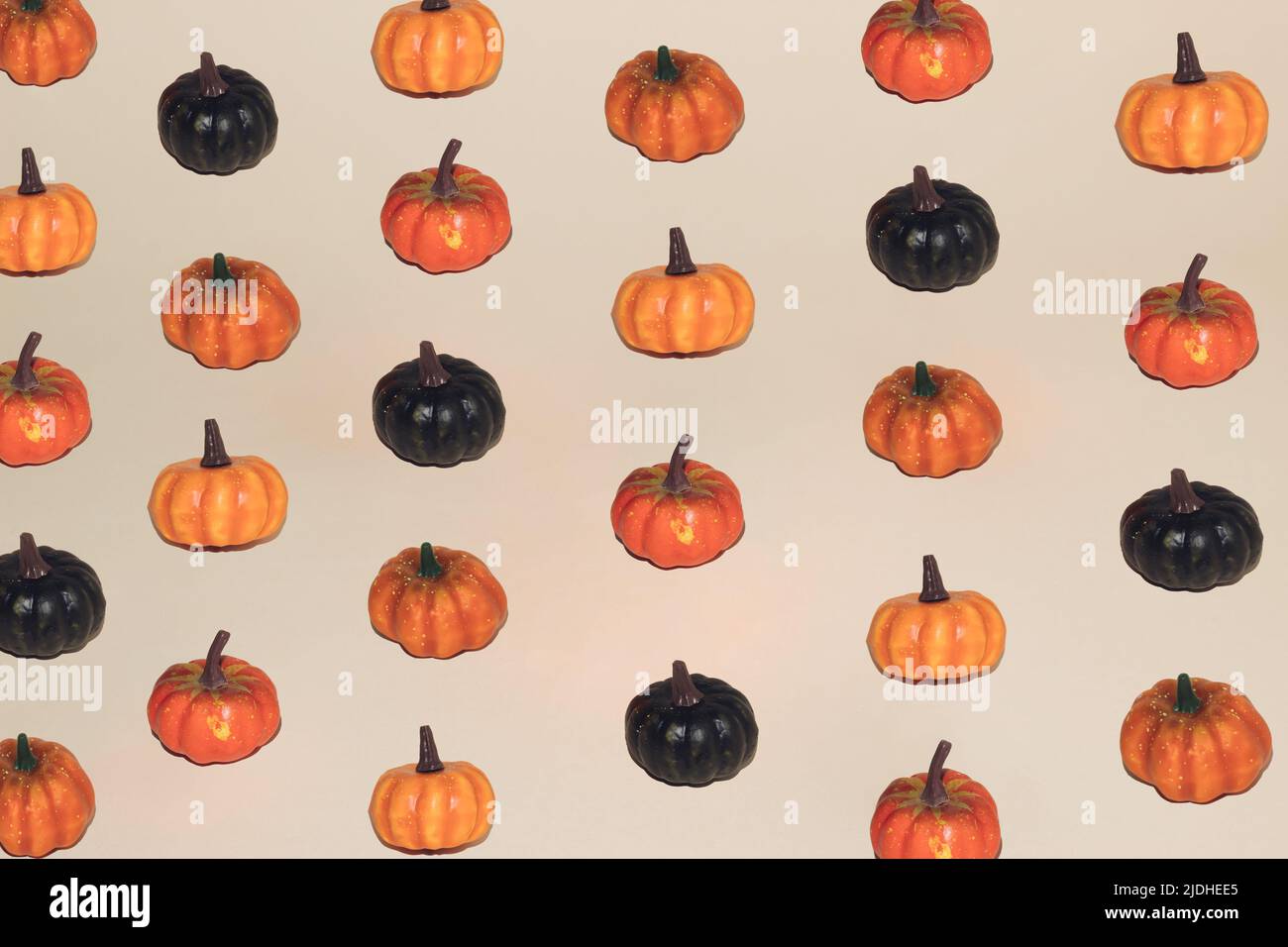 Autumn pattern of colorful pumpkins. Halloween minimal background ...