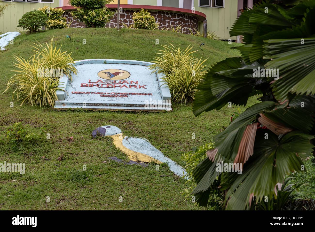 Labuan, Malaysia-June 10, 2021: View of the Labuan Bird Park is a bird ...
