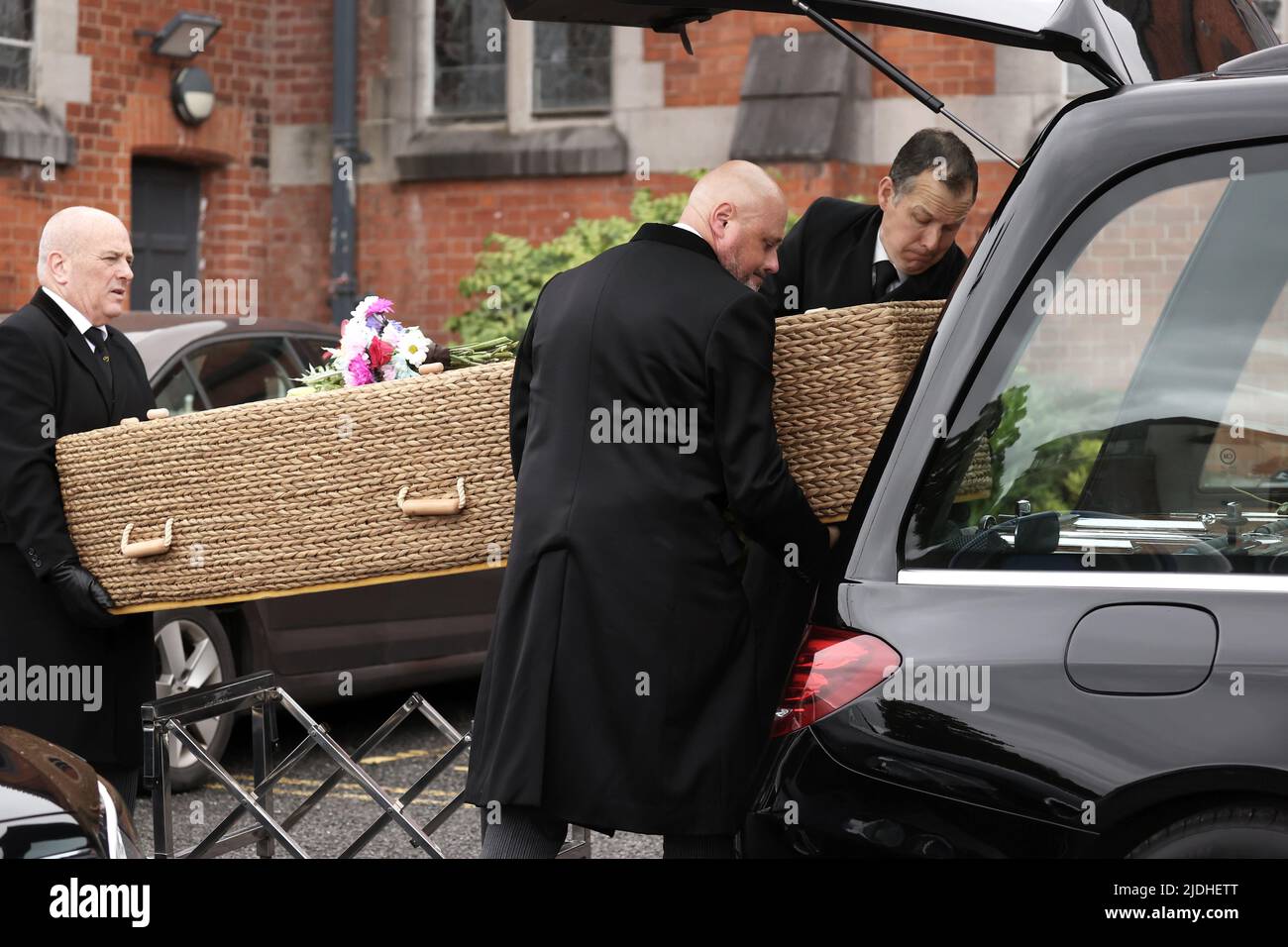 The coffin of Aideen Kennedy leaves Good Shepherd Church in Belfast ...