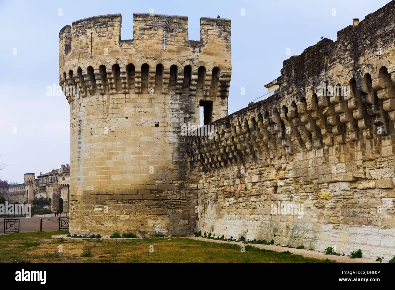 The City wall of Avignon is cultural landmark of France Stock Photo - Alamy