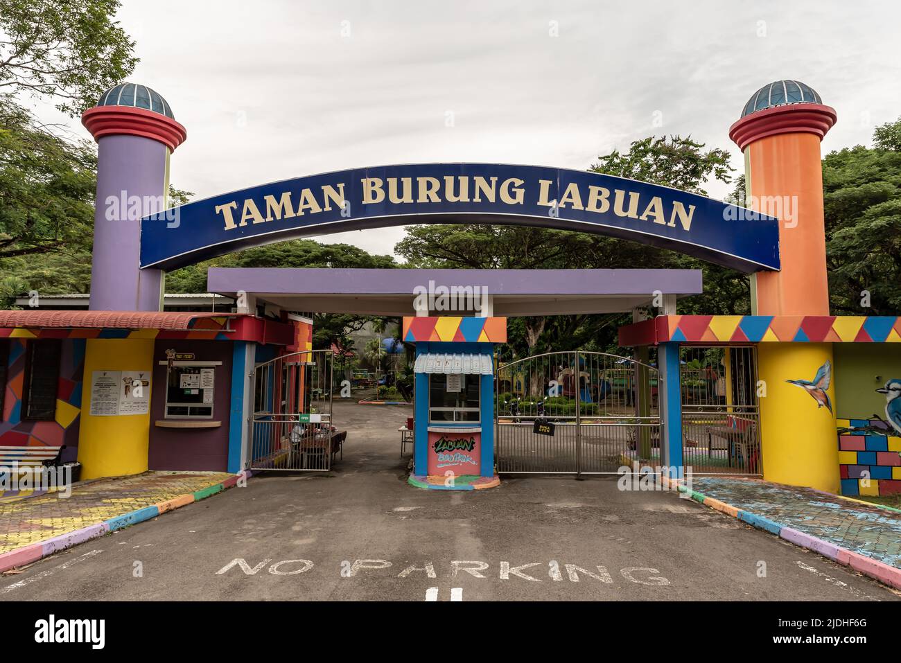 Labuan, Malaysia-June 10, 2021: View of the Labuan Bird Park is a bird ...