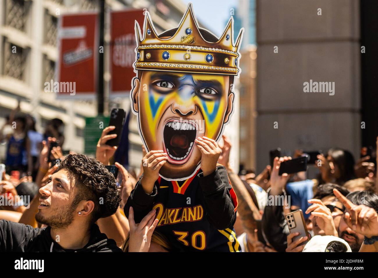 San Francisco, California, June 20, 2022. Fans celebrate during the ...
