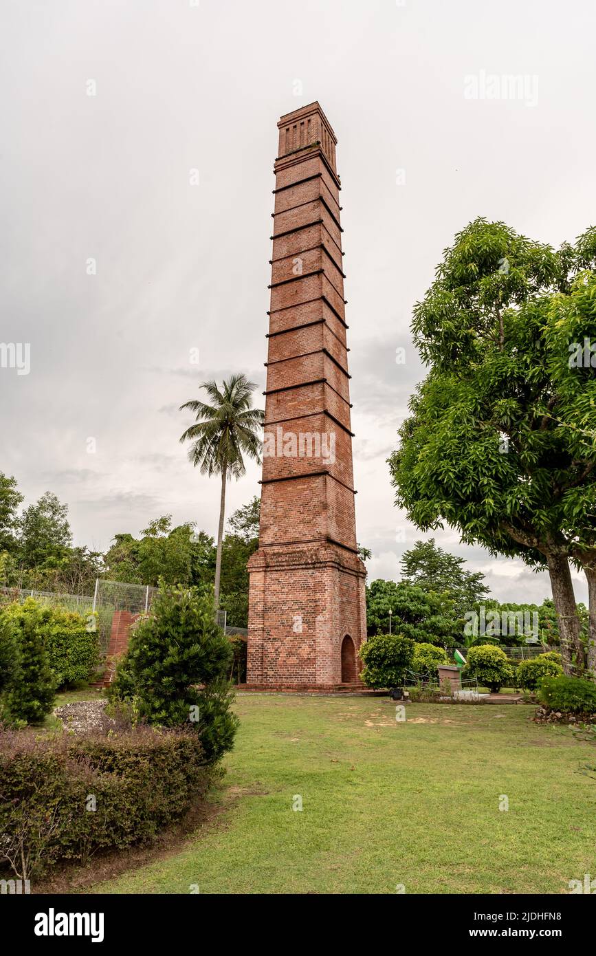 Labuan, Malaysia-June 10, 2021: View of the Labuan Chimney tower ...