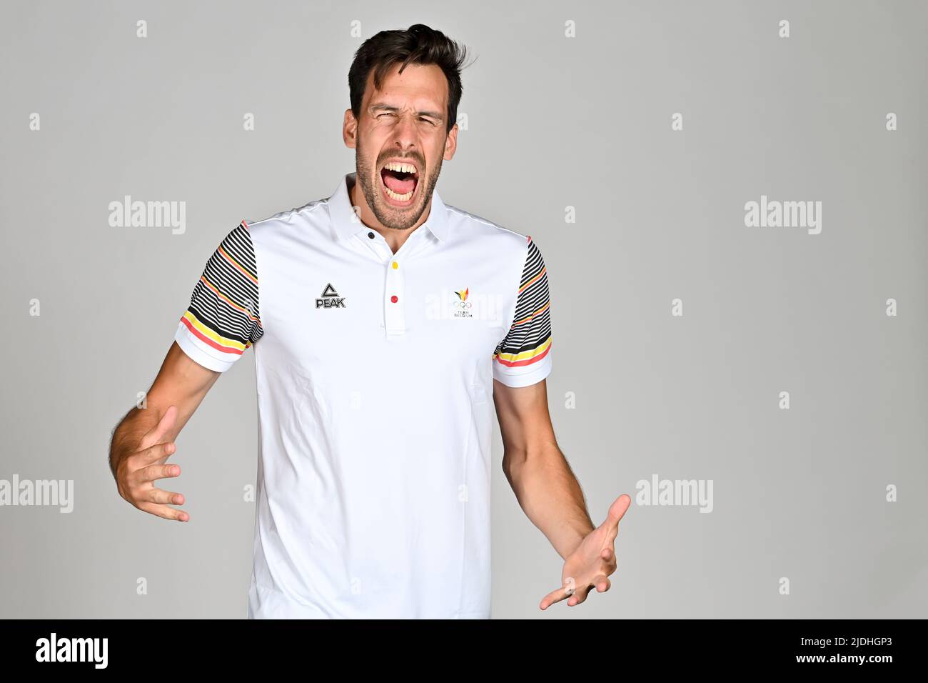 Lennert Impens poses for the photographer at a photoshoot for the ...