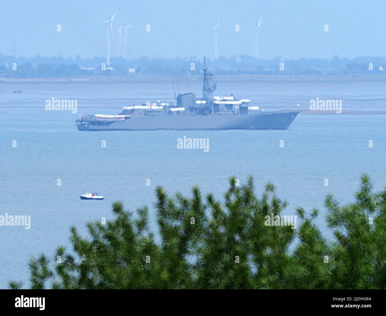 Sheerness, Kent, UK. 21st June, 2022. JS Kashima a training ship of the ...