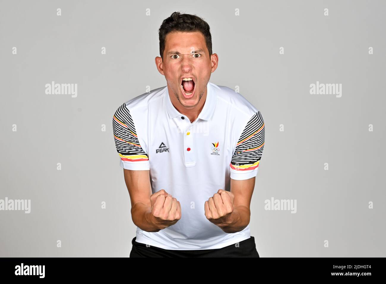 Jordan De Vogelaere poses for the photographer at a photoshoot for the ...
