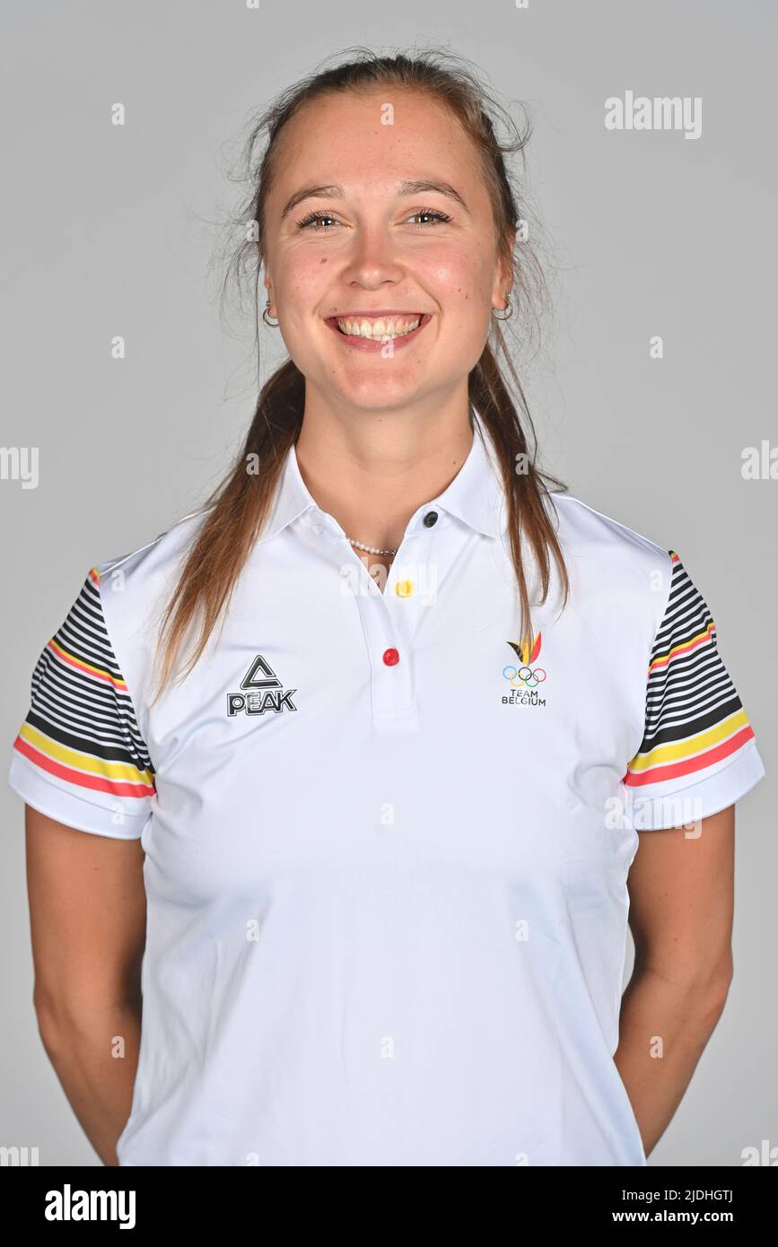 Tinne Gilis poses for the photographer at a photoshoot for the Belgian ...