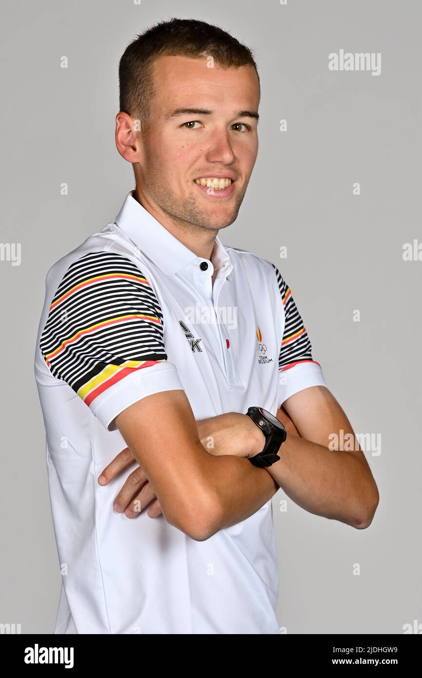 Arnaud Dely poses for the photographer at a photoshoot for the Belgian Olympic Committee BOIC ...