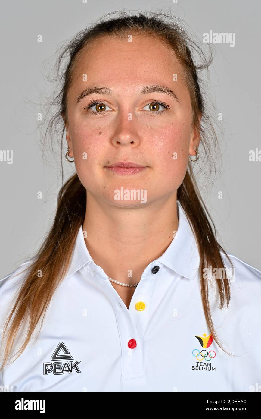 Tinne Gilis poses for the photographer at a photoshoot for the Belgian ...