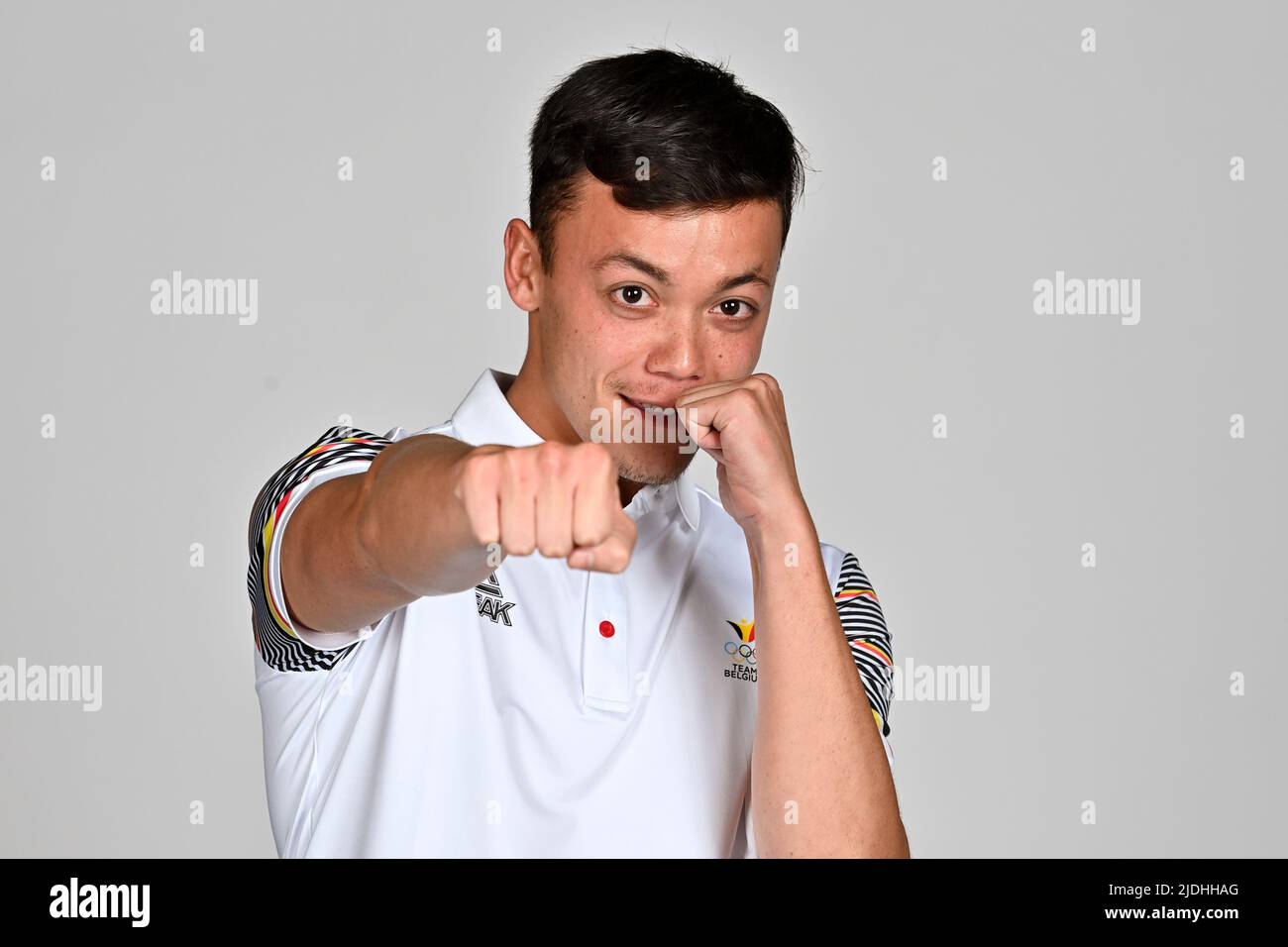 Ian Lodens poses for the photographer at a photoshoot for the Belgian ...