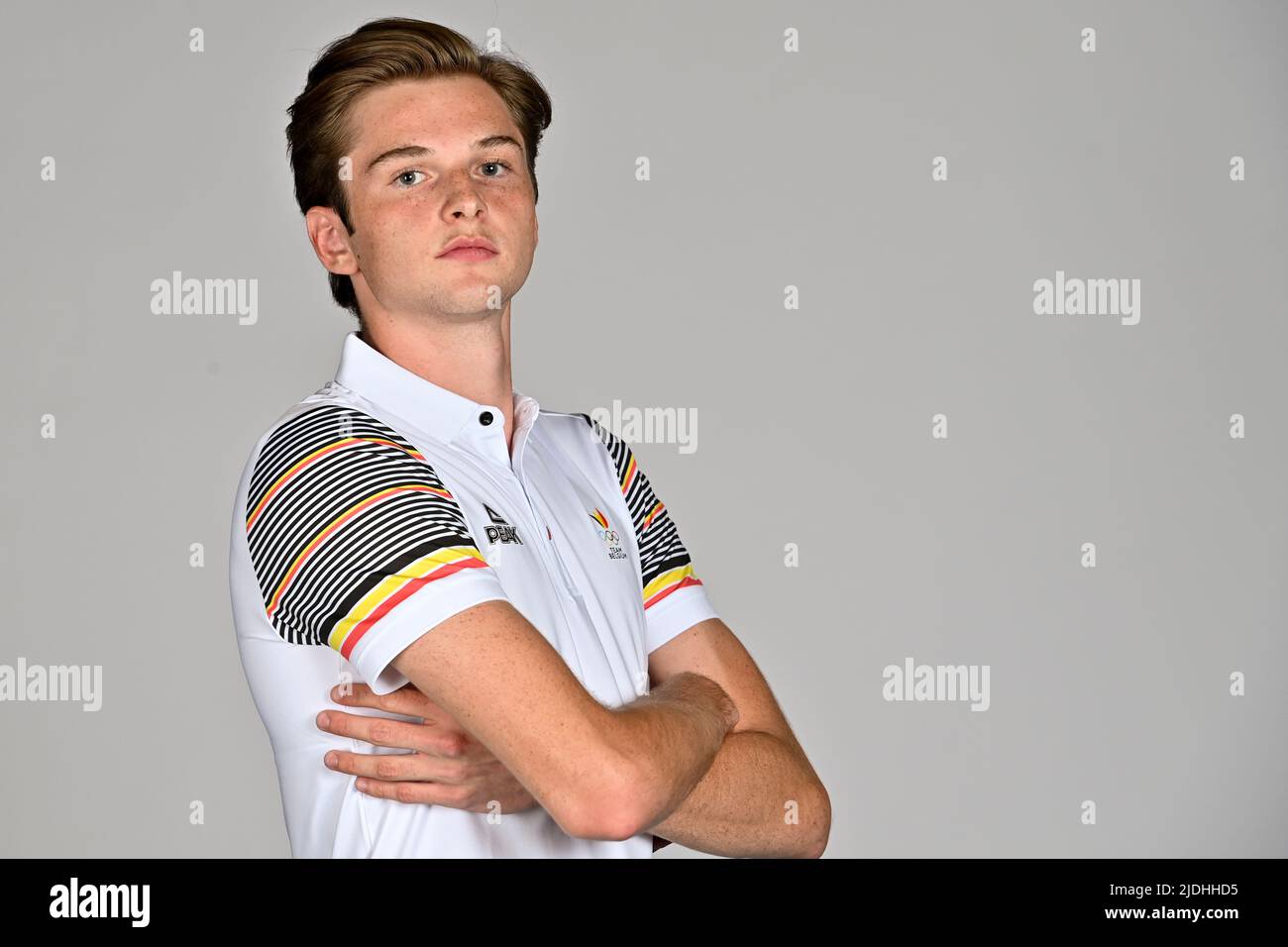 Kian Amorgaste poses for the photographer at a photoshoot for the ...