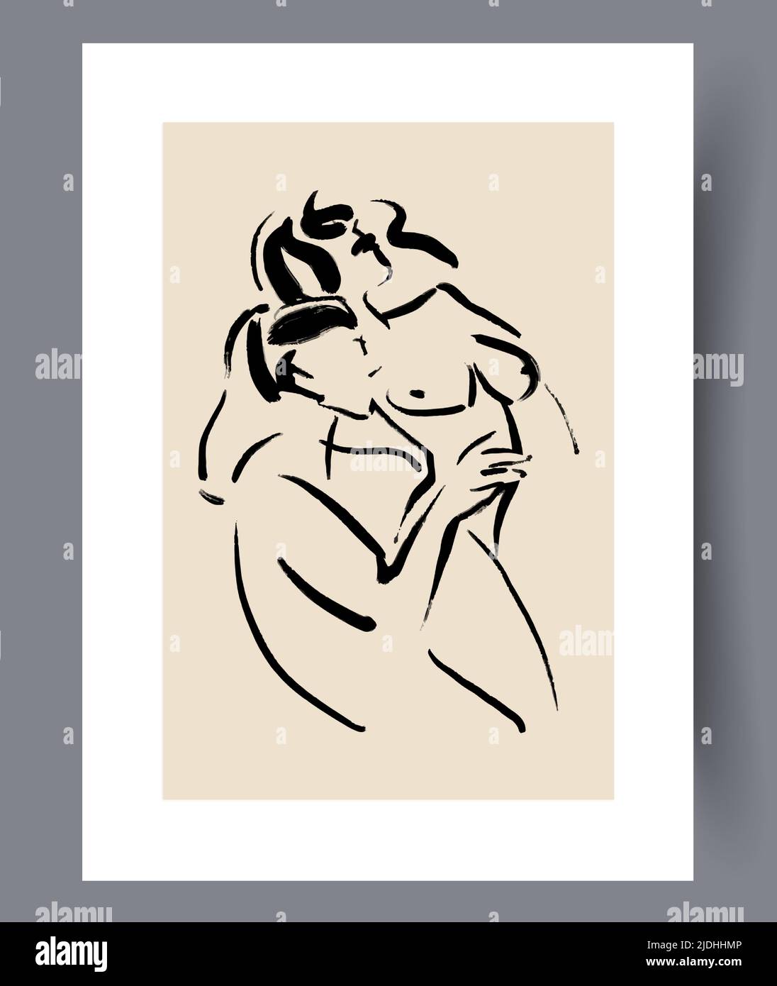 Minimalistic hand drawn printable wall art Stock Vector Image & Art - Alamy